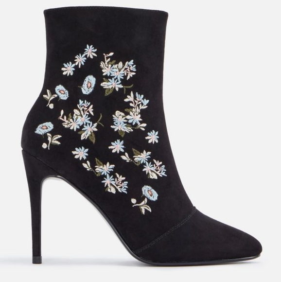 JustFab | Shoes | Justfabnib Out West Embroidered Stiletto Bootie ...
